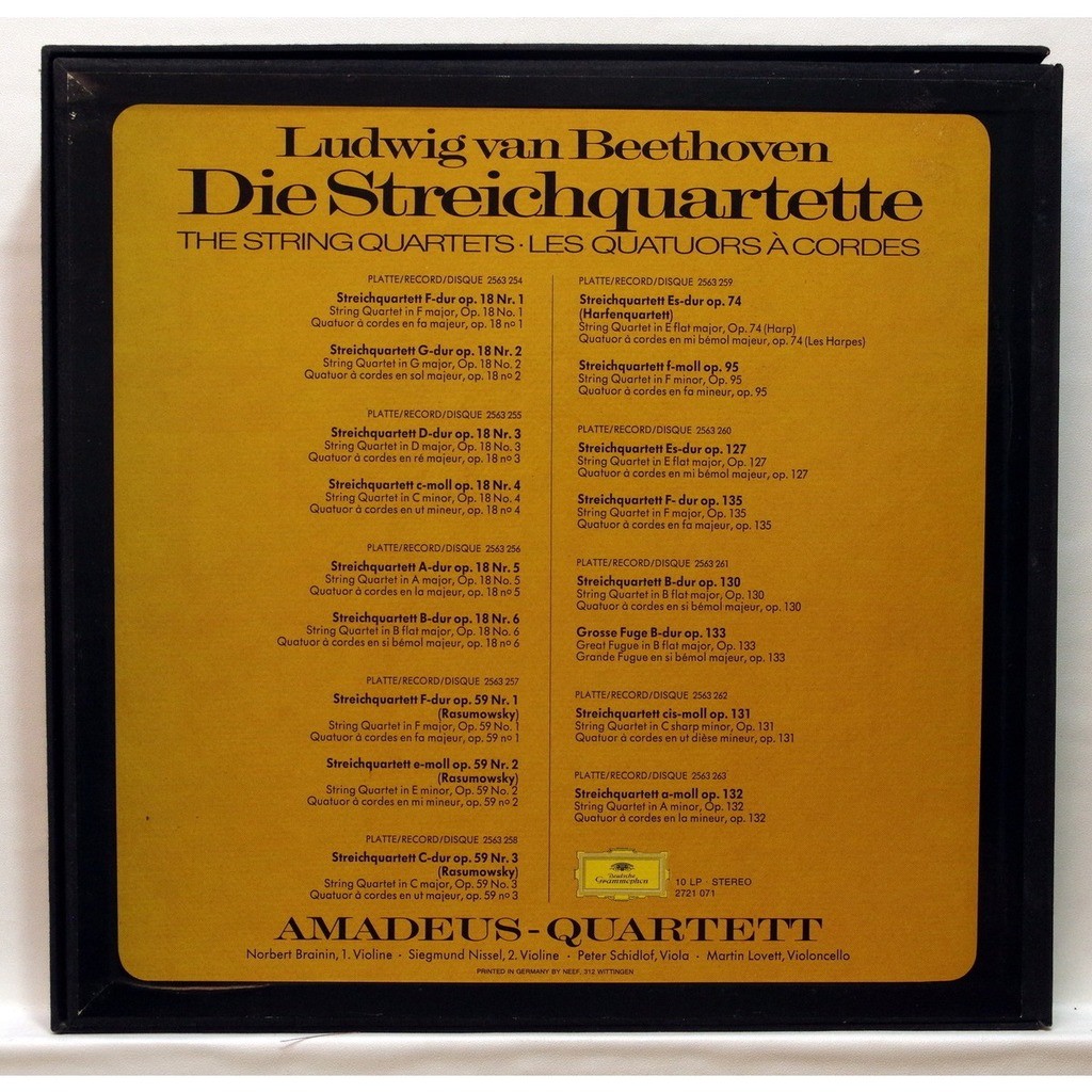 Beethoven : the string quartets by Amadeus Quartet, LP Box set with ...