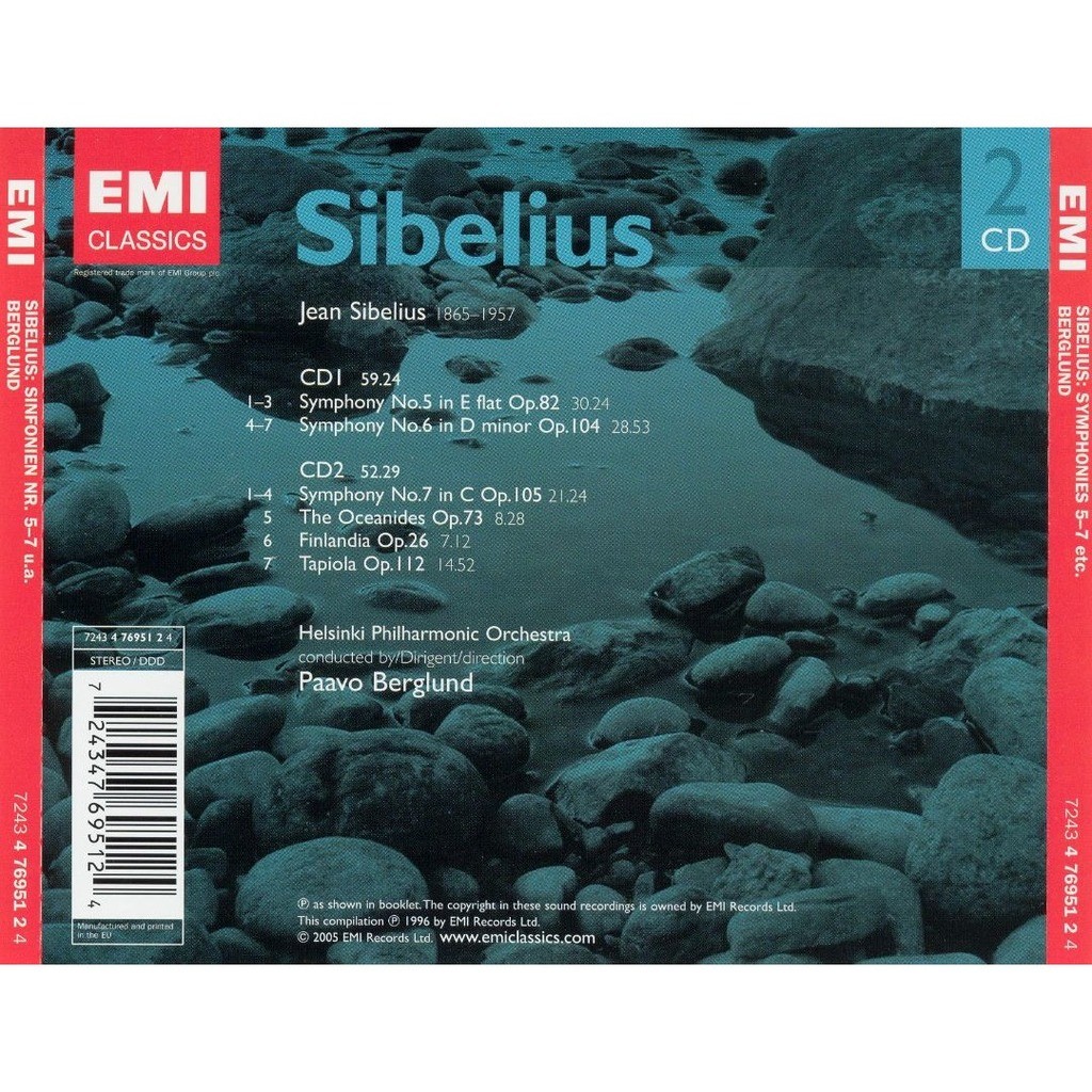 Symphonies 5-7; the oceanides; finlandia; tapiola / helsinki ...