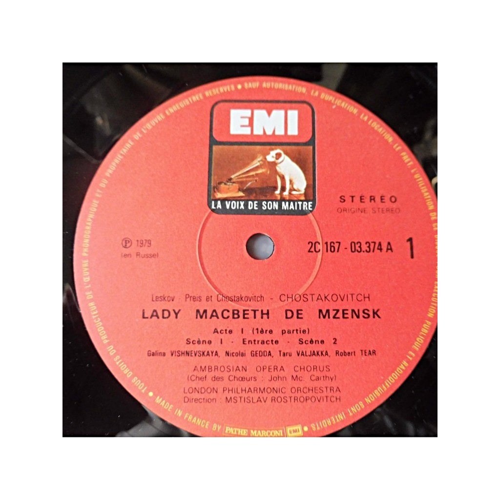Chostakovitch : lady macbeth de mzensk - ( 3 lp set box stéréo mint ...