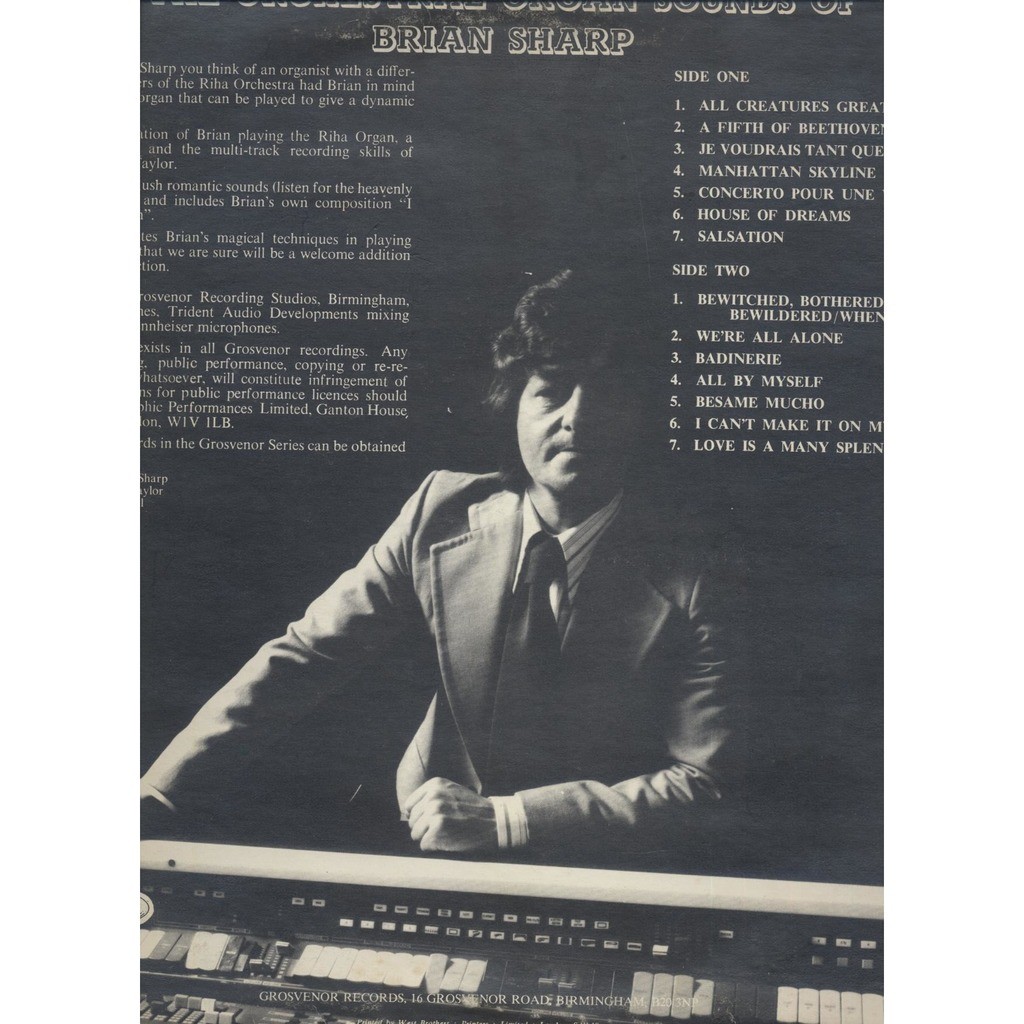 The orchestral organ sounds of b# by Brian Sharp, LP with yvandimarco ...