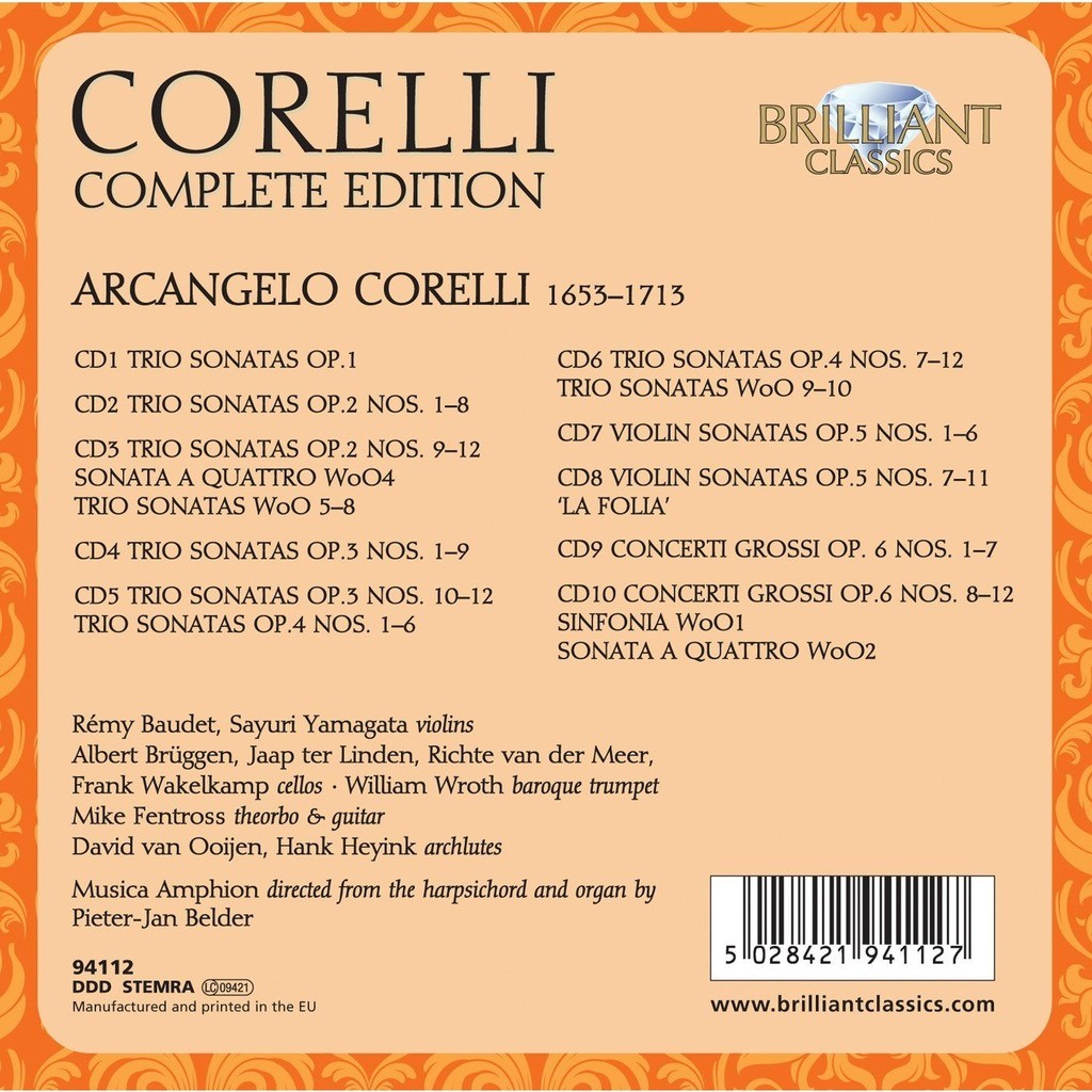 Corelli complete edition / musica amphion, pieter-jan belder by Corelli ...