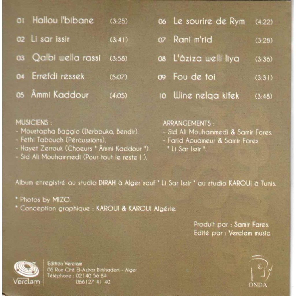 Hallou l'bibane / ammi kaddour / le sourire de rym / fou de toi 10 ...