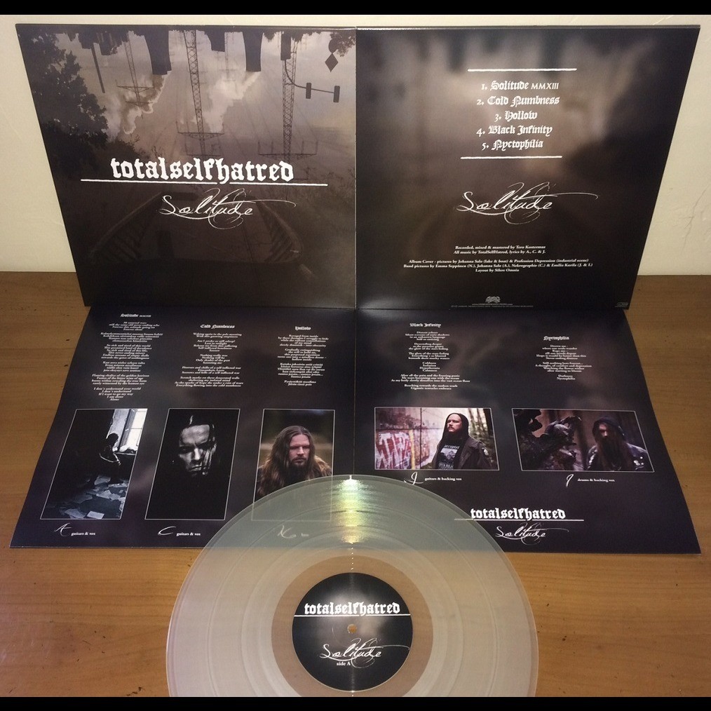 TOTALSELFHATRED solitude. clear vinyl, LP 180-220 GR for sale on osmoseproductions.com