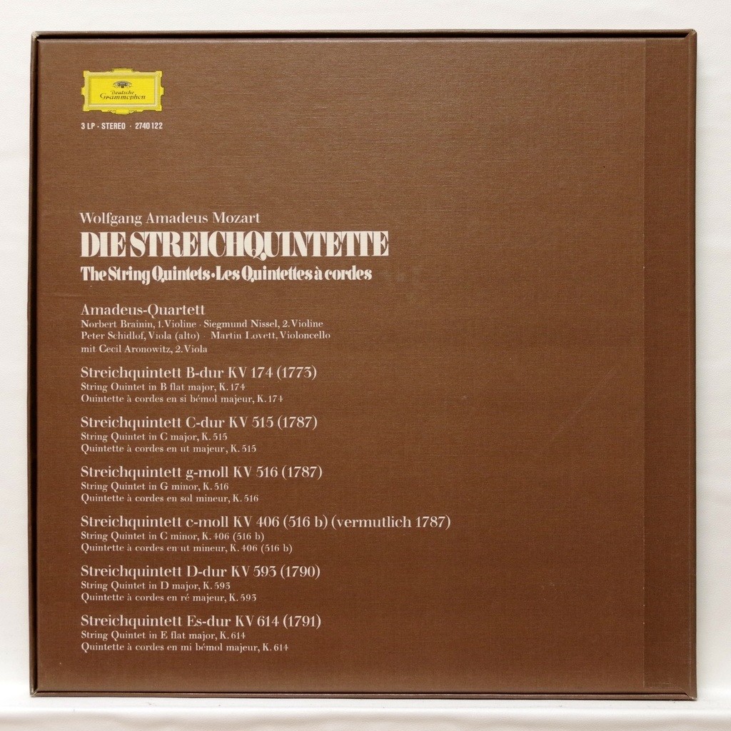 Mozart : the string quintets by Amadeus Quartet / Cecil Aronowitz, LP ...