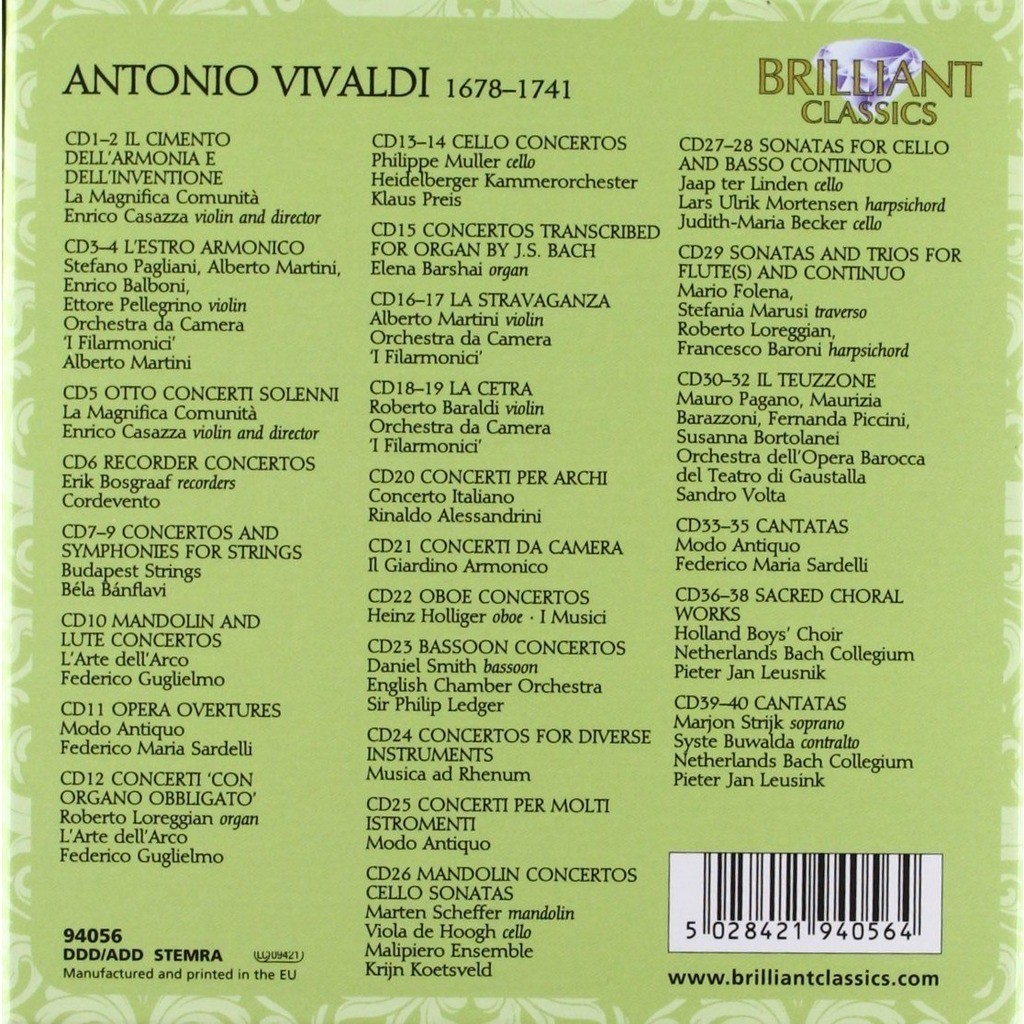 Vivaldi edition / various artists by Vivaldi, Antonio, CD box with ...