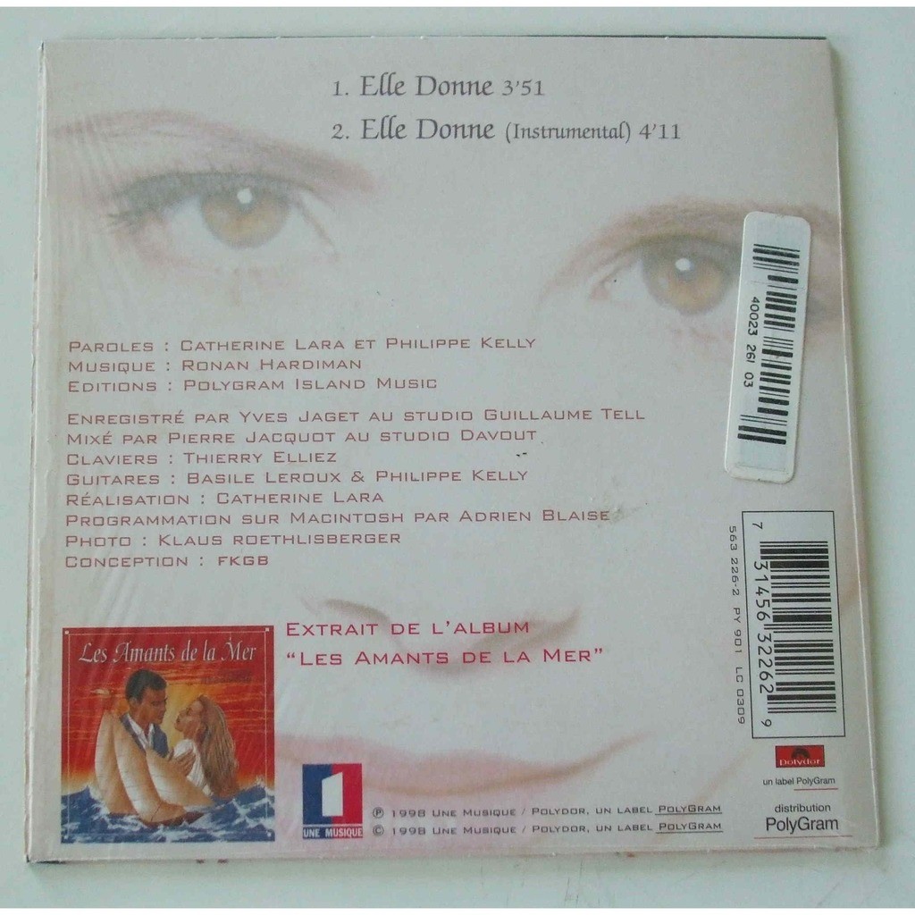 Elle donne (b.o.f. les amants de la mer) de Barbara Scaff, CDS chez ...