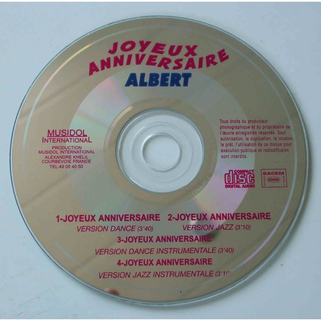 Joyeux anniversaire albert (anniversong) by Joyeux Anniversaire Albert ...