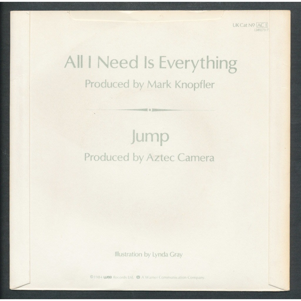 All i need is everything - jump by Aztec Camera - ( Mark Knopfler ), SP ...