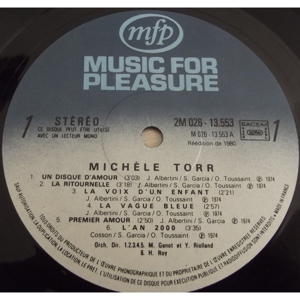 Un disque d'amour - michele torr by Michele Torr, LP with vinyl59 - Ref ...