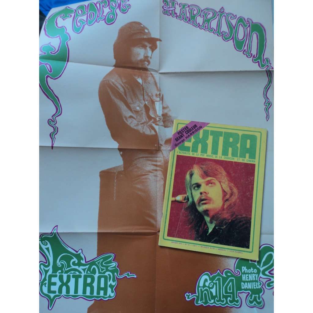 Extra magazine 1972 no 14 avec poster george harrison ( dégrafé) by ...