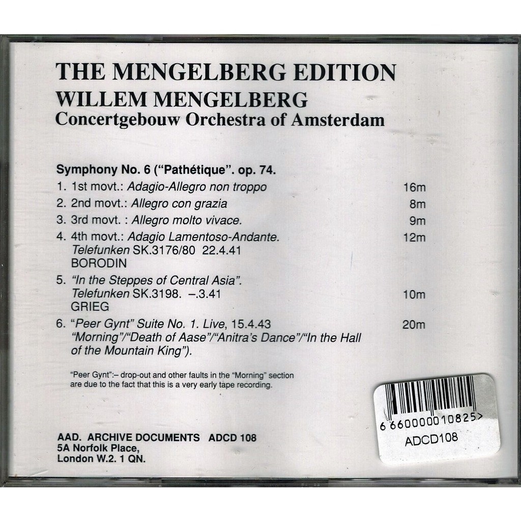The mengelberg edition vol 2 / concertgebouw orchestra amsterdam ...
