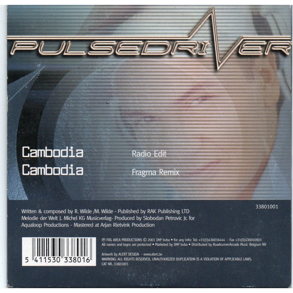 Cambodia de Pulsedriver, CD chez tubomix - Ref:119298842