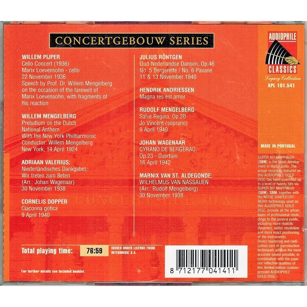 Marix loevensohn, royal concertgebouw orchestra, willem mengelberg by ...