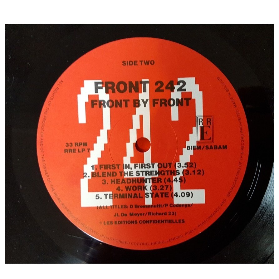 Front by front de Front 242, 33T chez yass - Ref:119362371