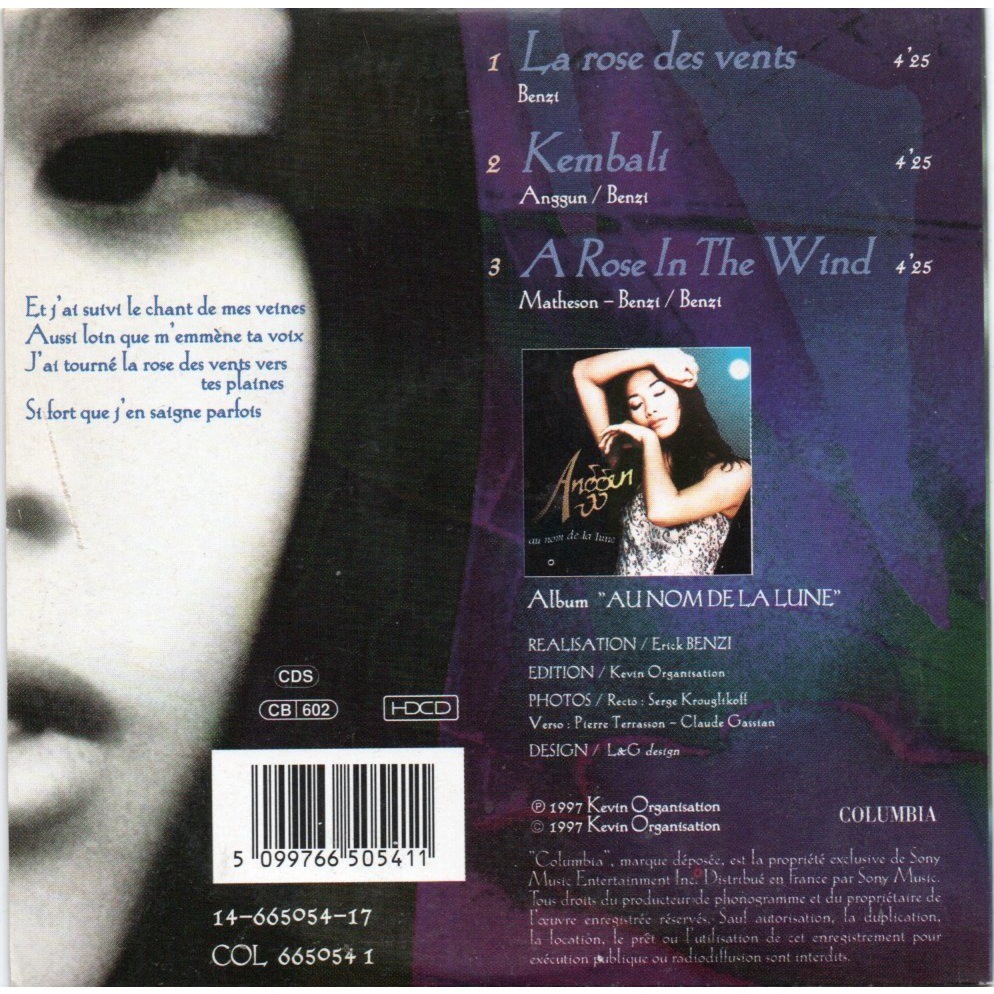 La rose des vents / kembali by Anggun, CD with tubomix - Ref:119370158