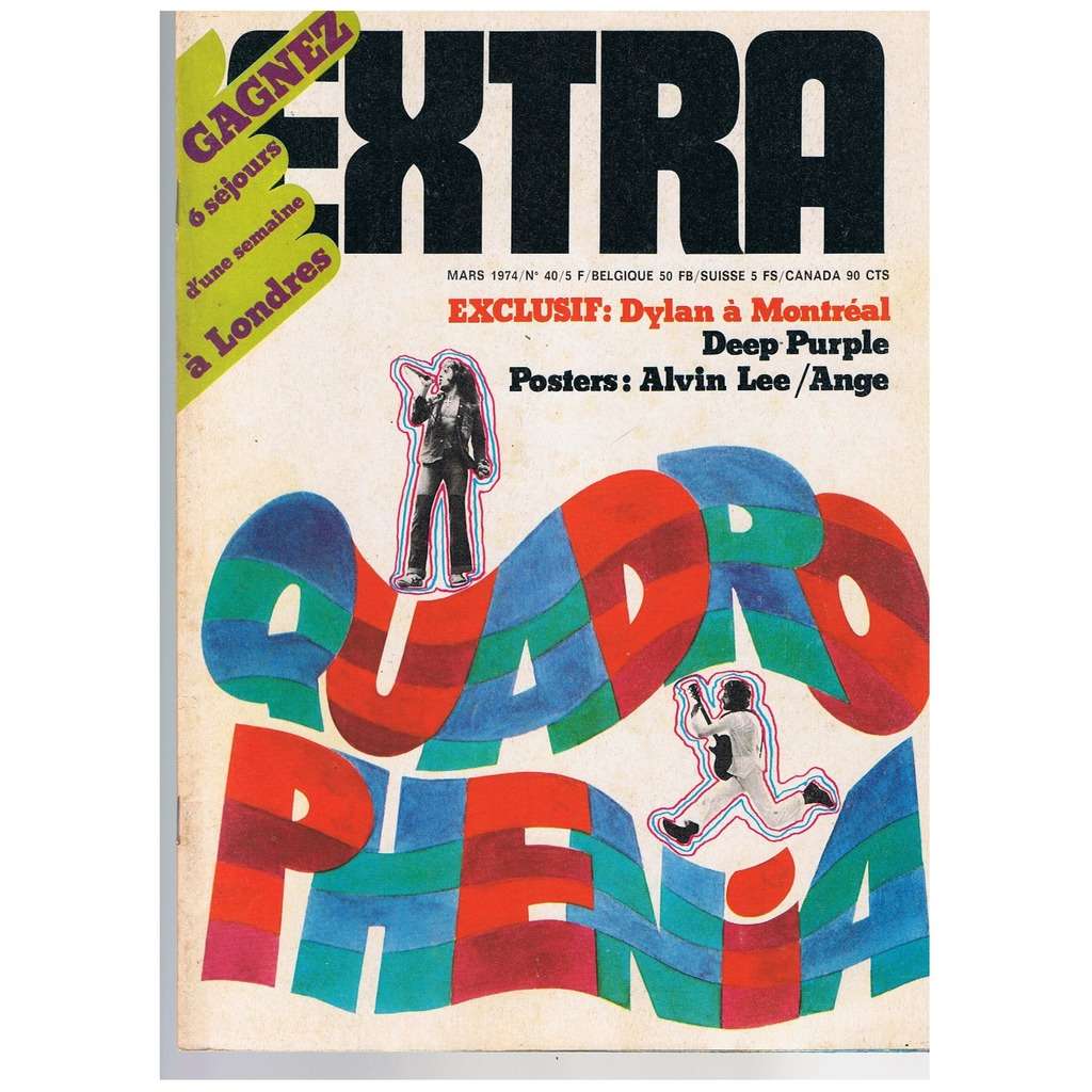 Extra magazine 40 mars 1974 dylan deep purple von Extra Magazine 40 ...