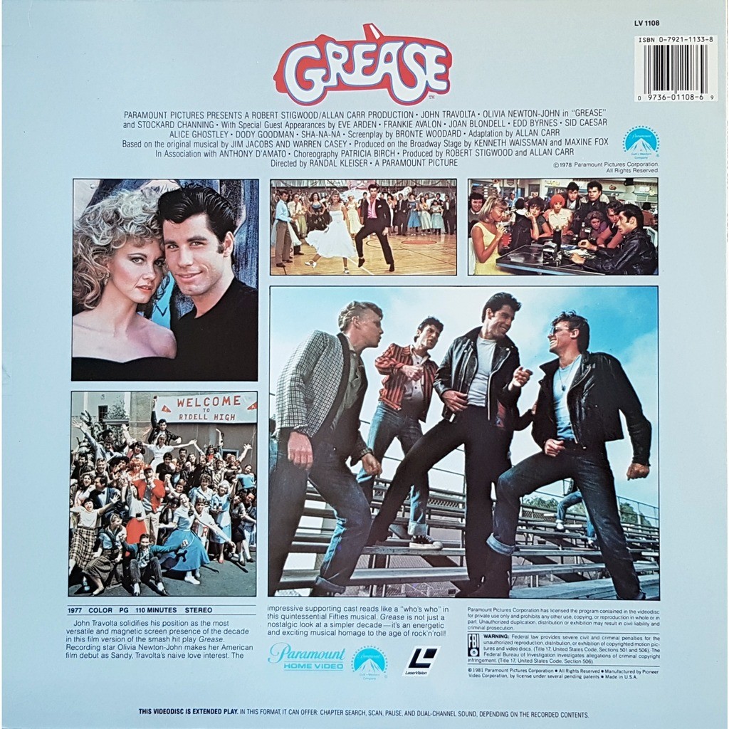 Grease de Films, LD chez charlymax - Ref:119383038