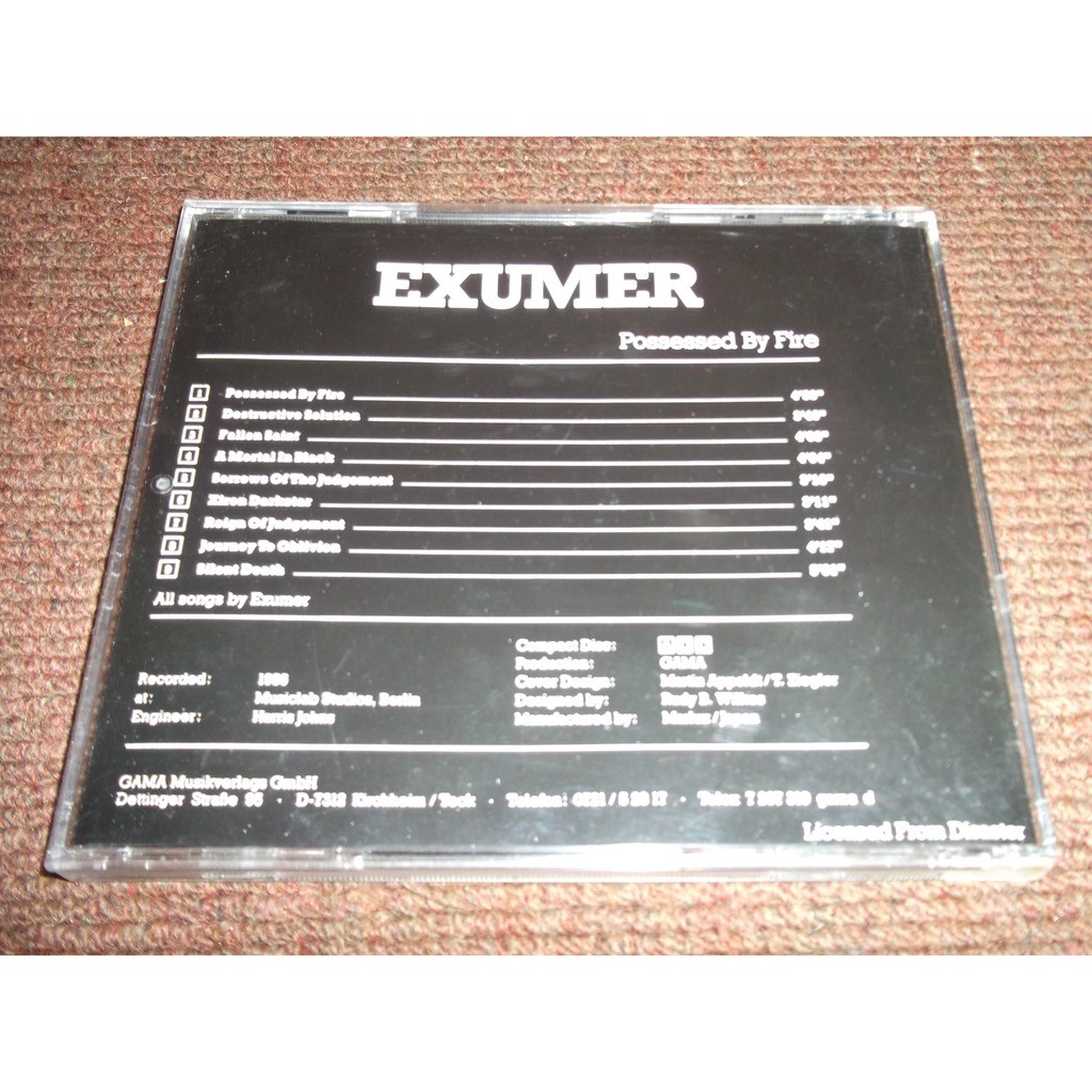 Possessed by fire by Exumer, CD with vedorn - Ref:119438797