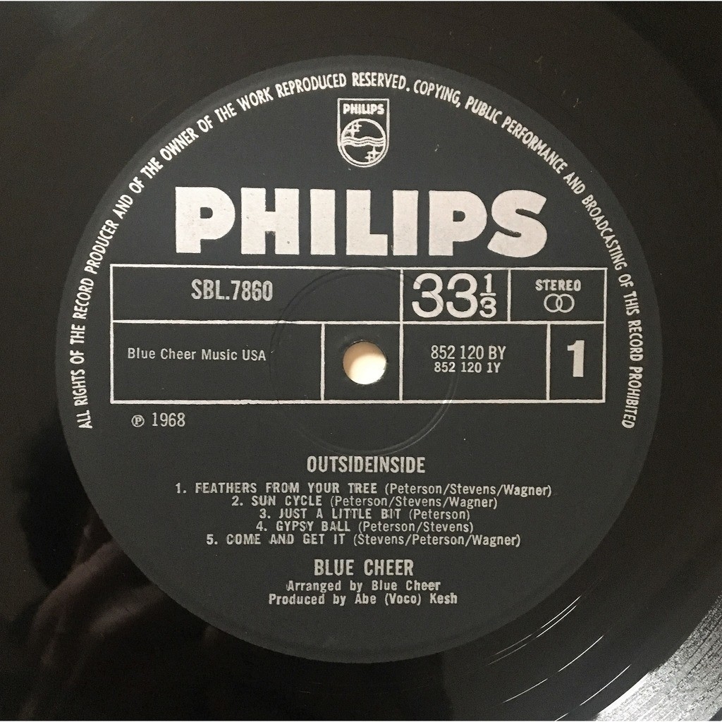 Outsideinside by Blue Cheer, LP 180-220 gr with labelledoccasion - Ref ...