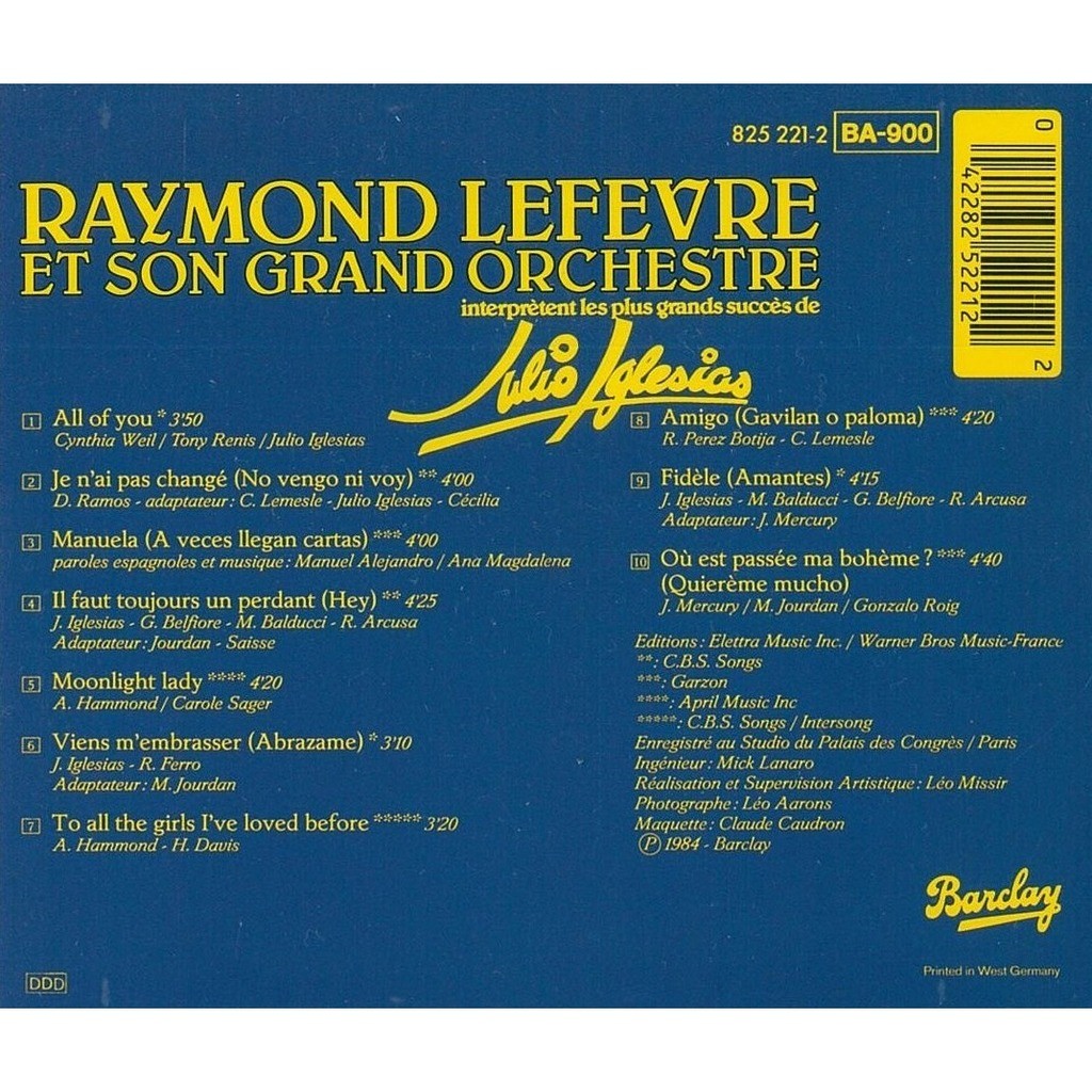 Raymond lefevre et son grand orchestre interprètent les plus grands ...