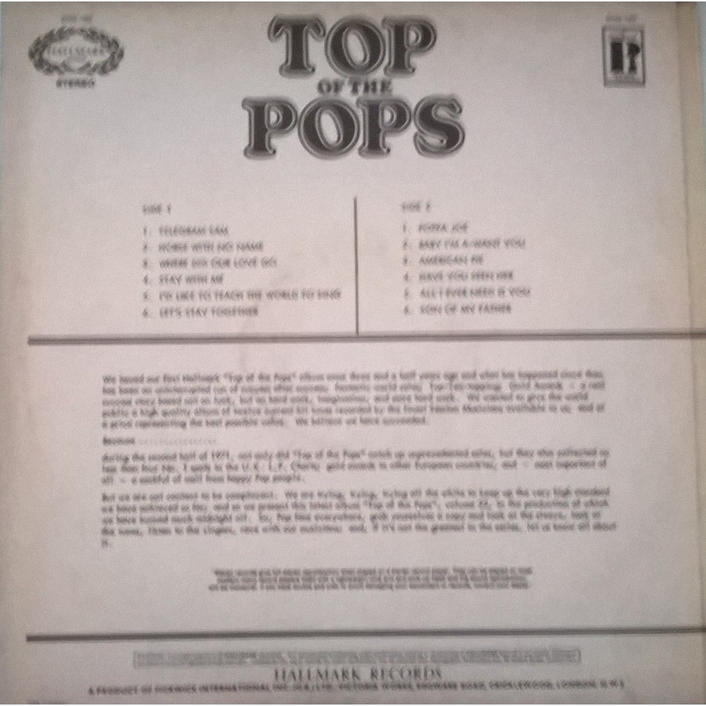Top of the pops volume 22 by Top Of The Pops, LP with 0711m - Ref:119469602