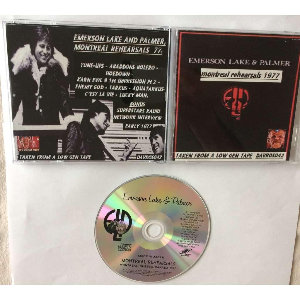 Montreal rehearsals 1977 by Elp, CD with galaxysounds - Ref:1518650052