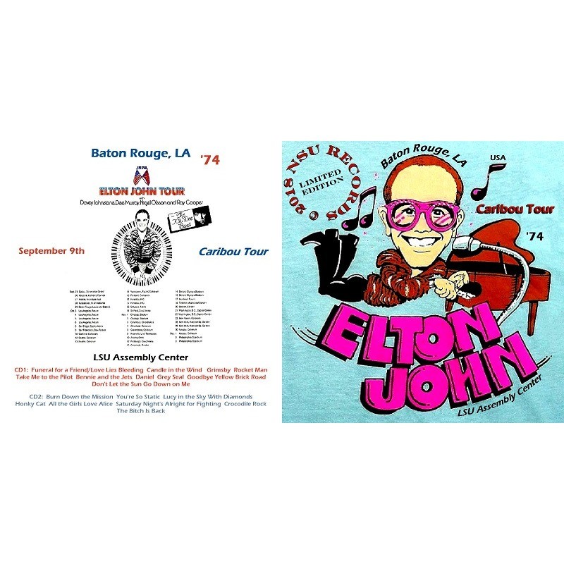 Live in baton rouge, la 1974 september 9th 2 cd by Elton John, CD x 2 ...