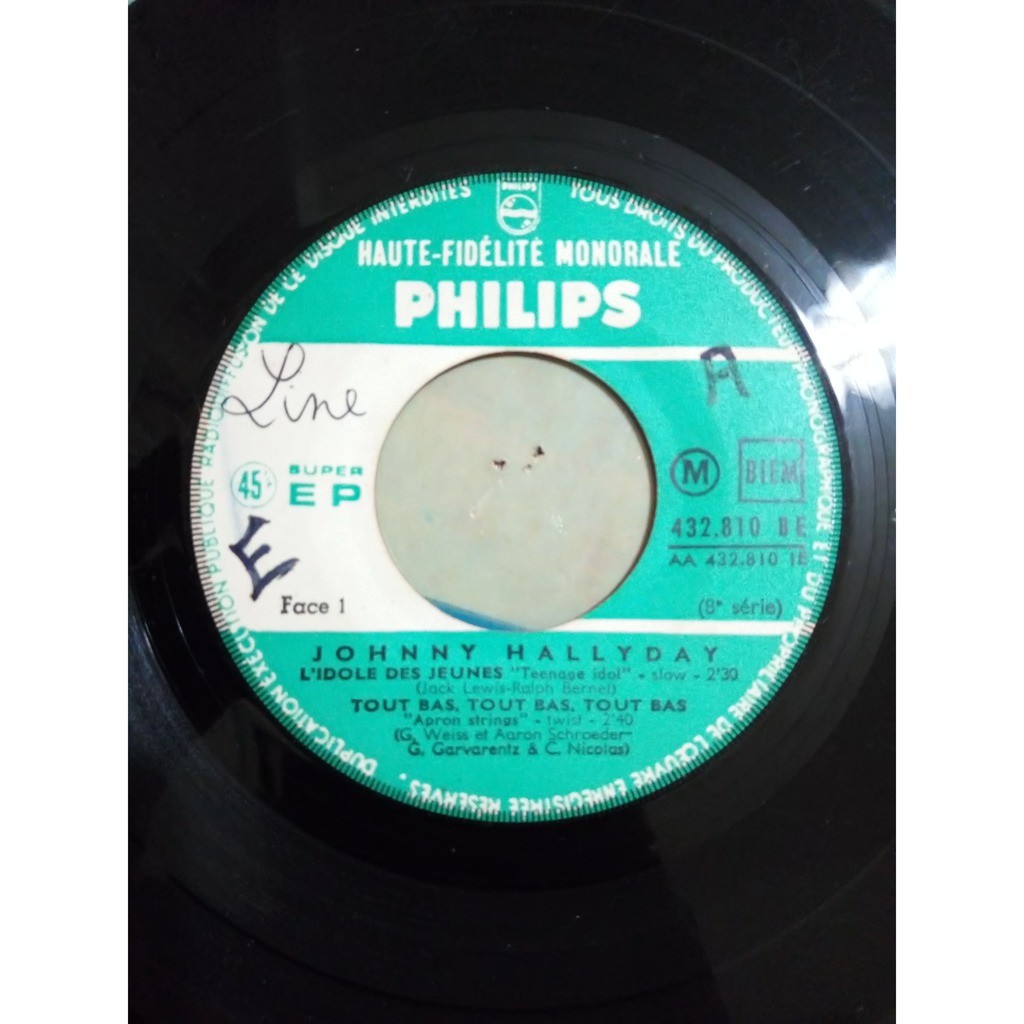 L'idole des jeunes de Johnny Hallyday, EP chez lamjalil - Ref:119497767