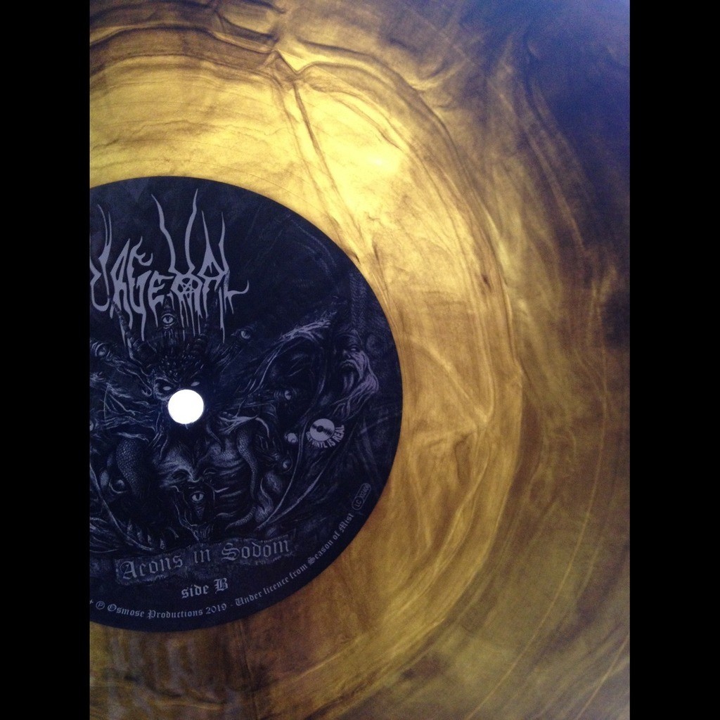 URGEHAL aeons in sodom. yellow galaxy vinyl, DOUBLE LP GATEFOLD for ...