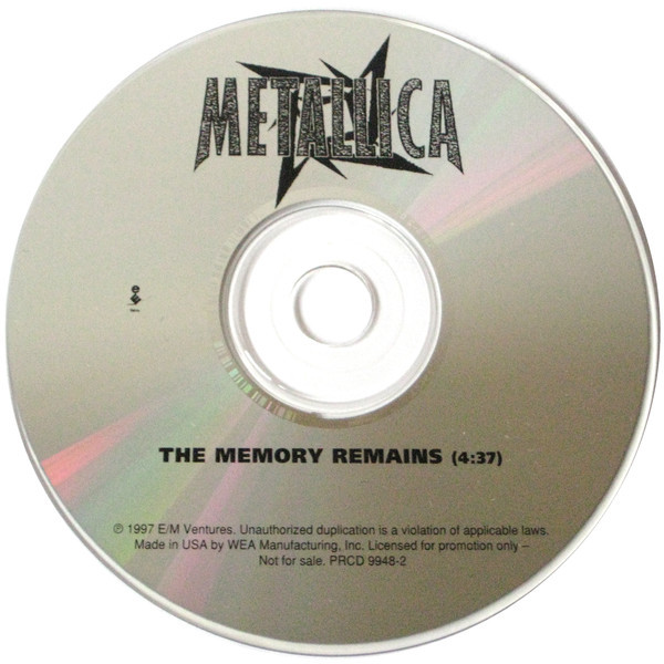 The memory remains de Metallica, CD Maxi sencillo con mjlam - Ref:119561702
