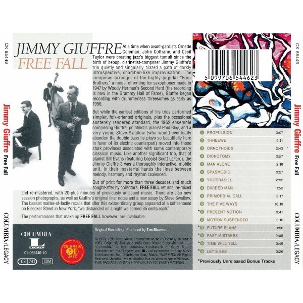 Free fall by Jimmy Giuffre, CD with flaming - Ref:22609497