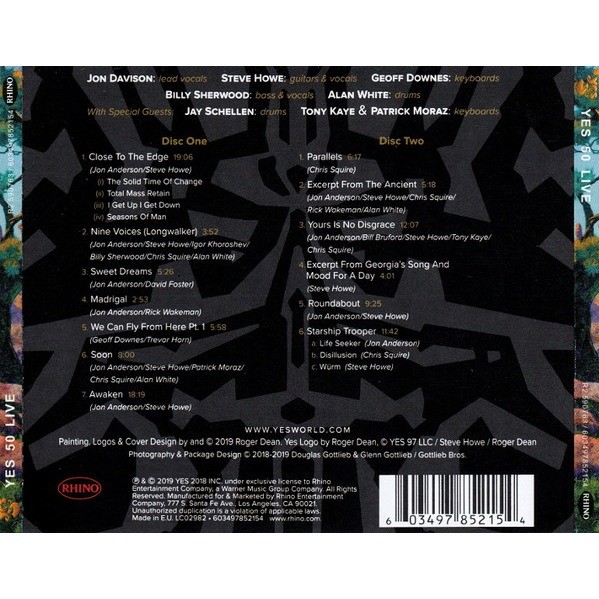 50 live by Yes, CD x 2 with kamchatka - Ref:119679116