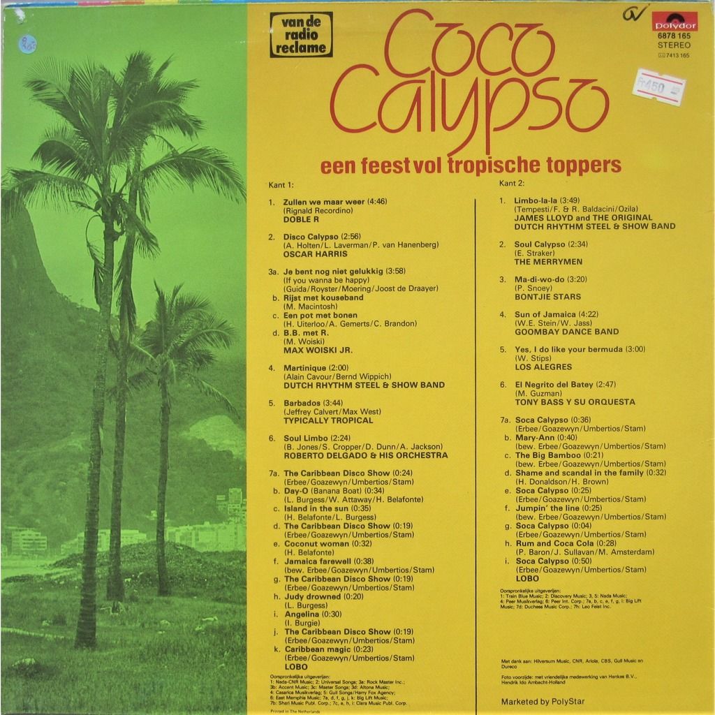 Coco calypso de Divers Artistes - Various Artist, 33T chez ...