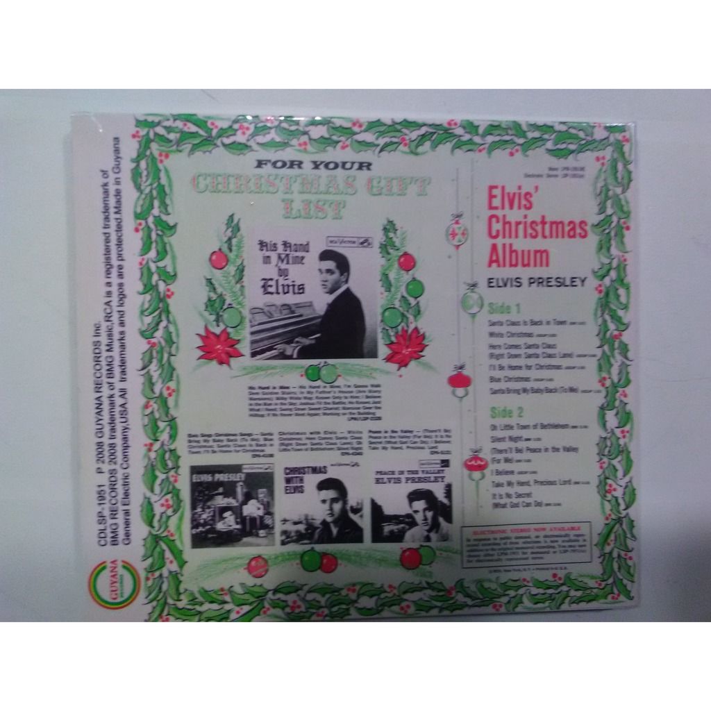001 cd digipack guyana christmas album 12 remixed versions by Elvis ...