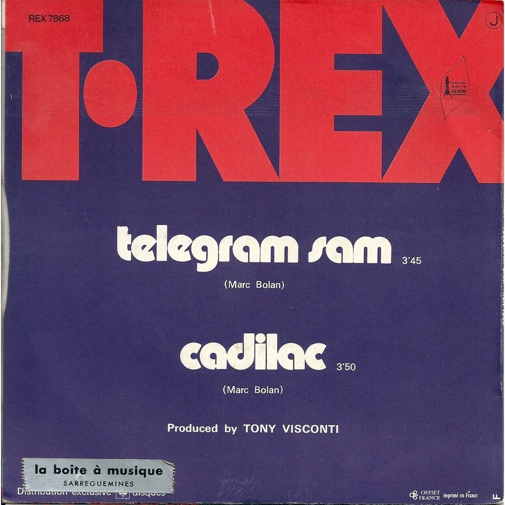 Telegram sam de T.Rex, SP chez revival - Ref:119708117