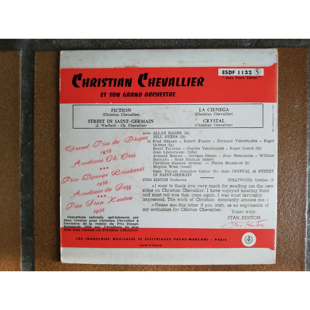 Prince du jazz francais de Christian Chevallier Et Son Orchestre, EP ...
