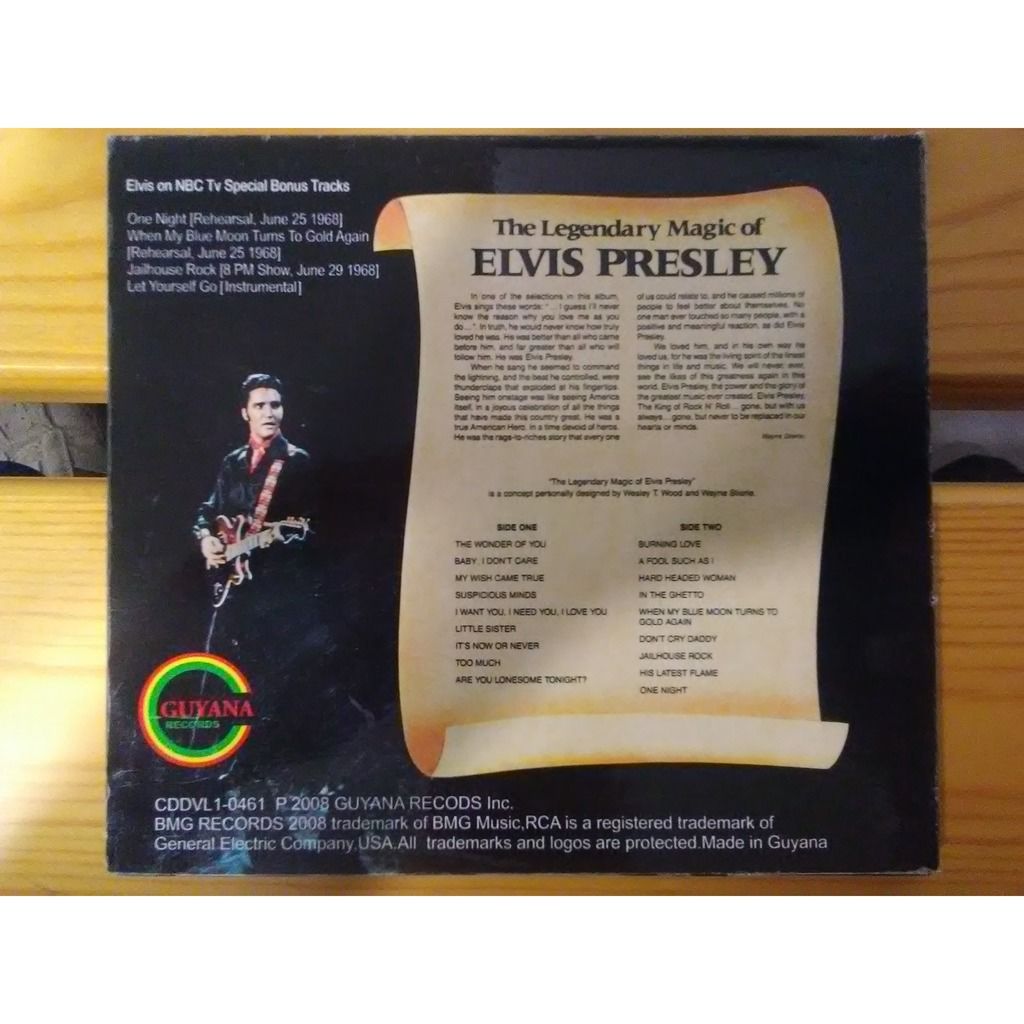 001 cd digipack the legendary magic of elvis presley 18 songs de Elvis ...