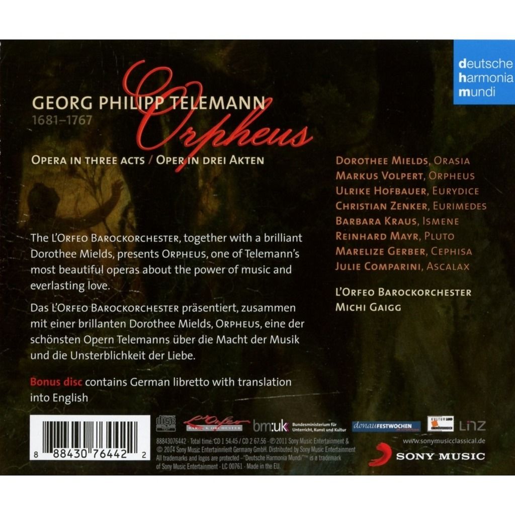 Orpheus / dorothee mields, markus volpert, ulrike hofbauer, orfeo ...