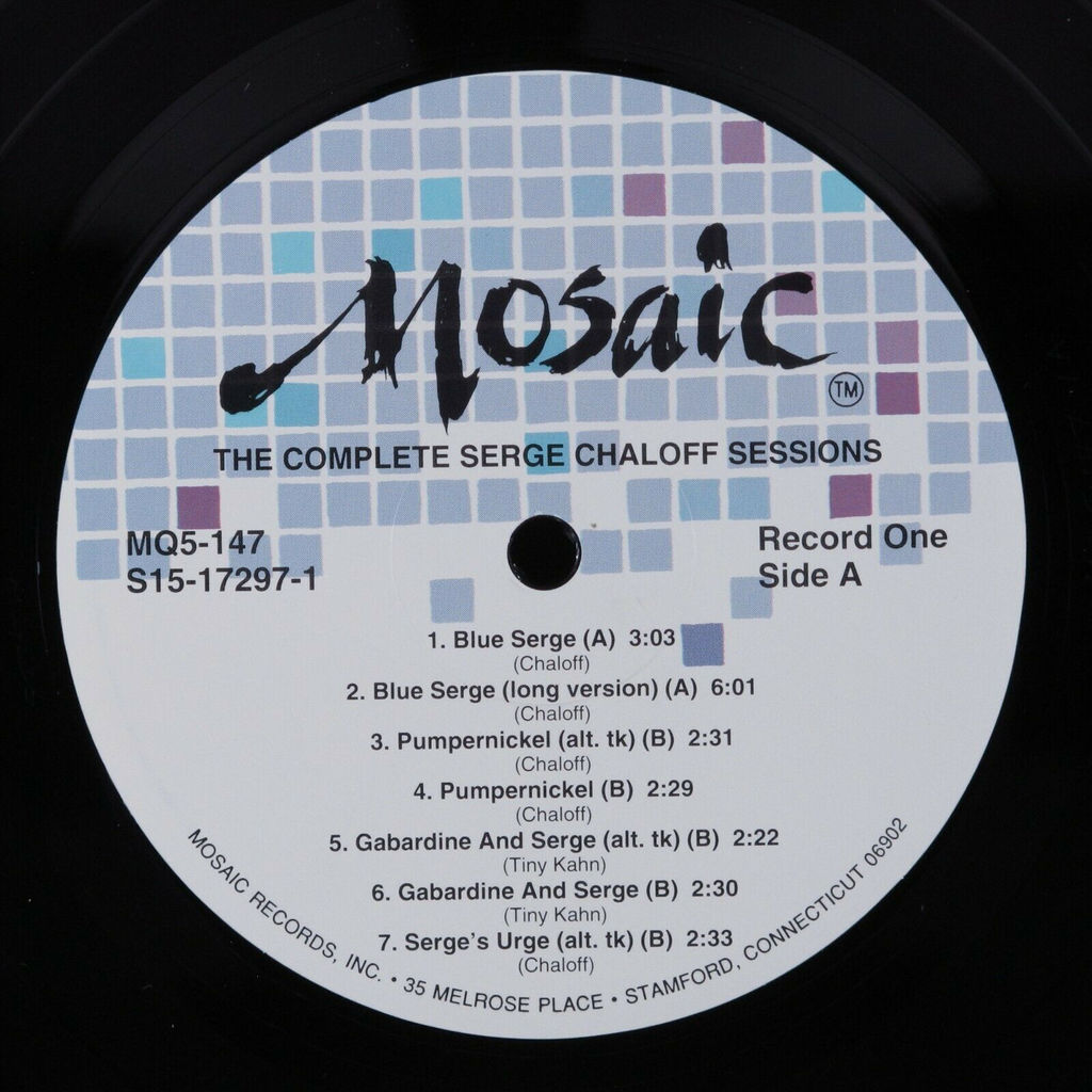 The complete serge chaloff sessions - Serge Chaloff Terry Gibbs Sonny Clark Cohn Mariano - ( LP5 ...