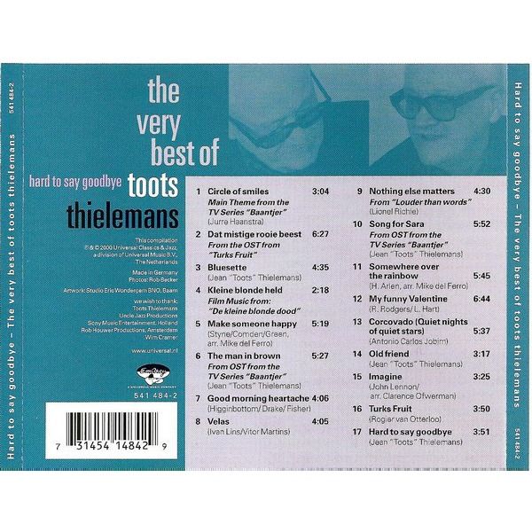 Hard to say goodbye - the very best of toots thielemans - Toots ...
