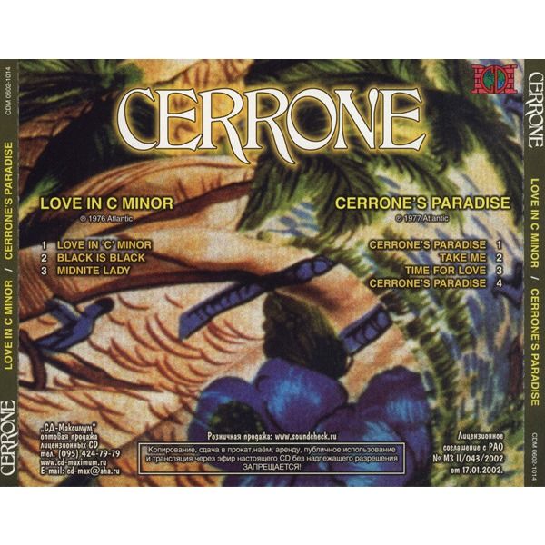 Love in c minor / cerrone's paradise cd by Cerrone, CD with forvater ...