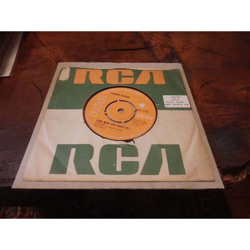 Come back and shake me de Clodagh Rodgers, SP chez misterdid - Ref ...