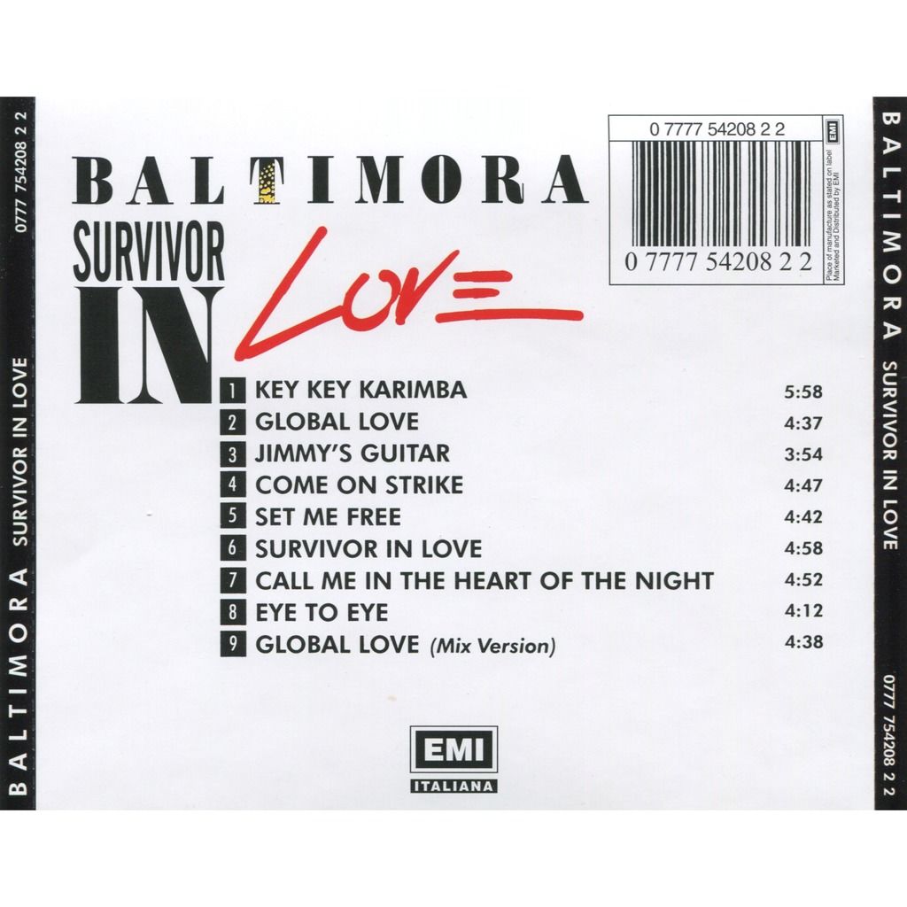 Survivor in love by Baltimora, CD with solarfire - Ref:119789596