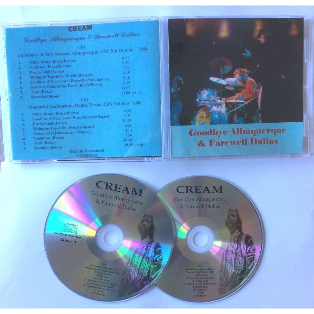 Goodbye albuquerque & farewell dallas de Cream, CD chez galaxysounds ...