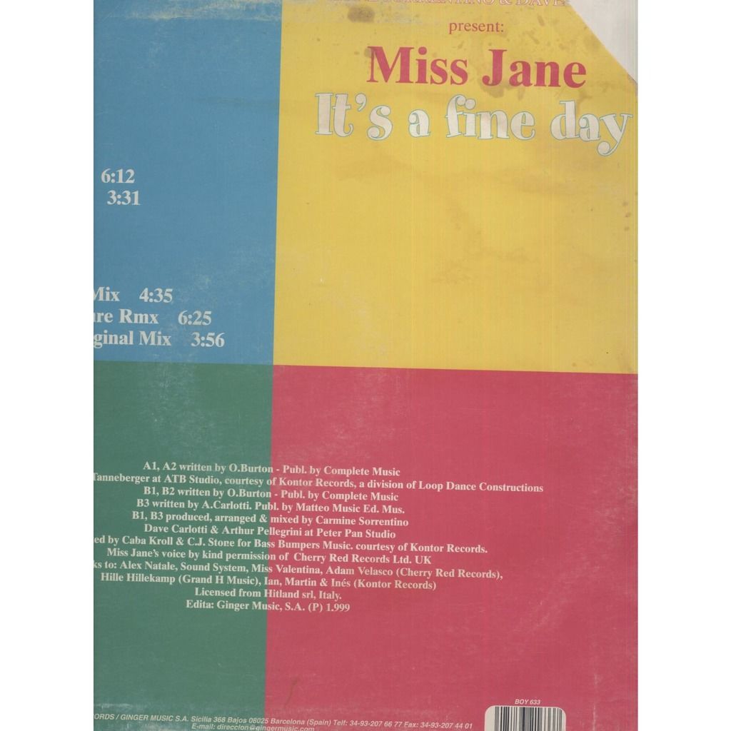 It's a fine day x4 / angel's song by Carmine Sorrentino & Dave Carlotti ...