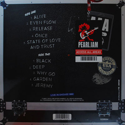 Access all areas - live in chicago 1992 by Pearl Jam, LP with ledotakas ...