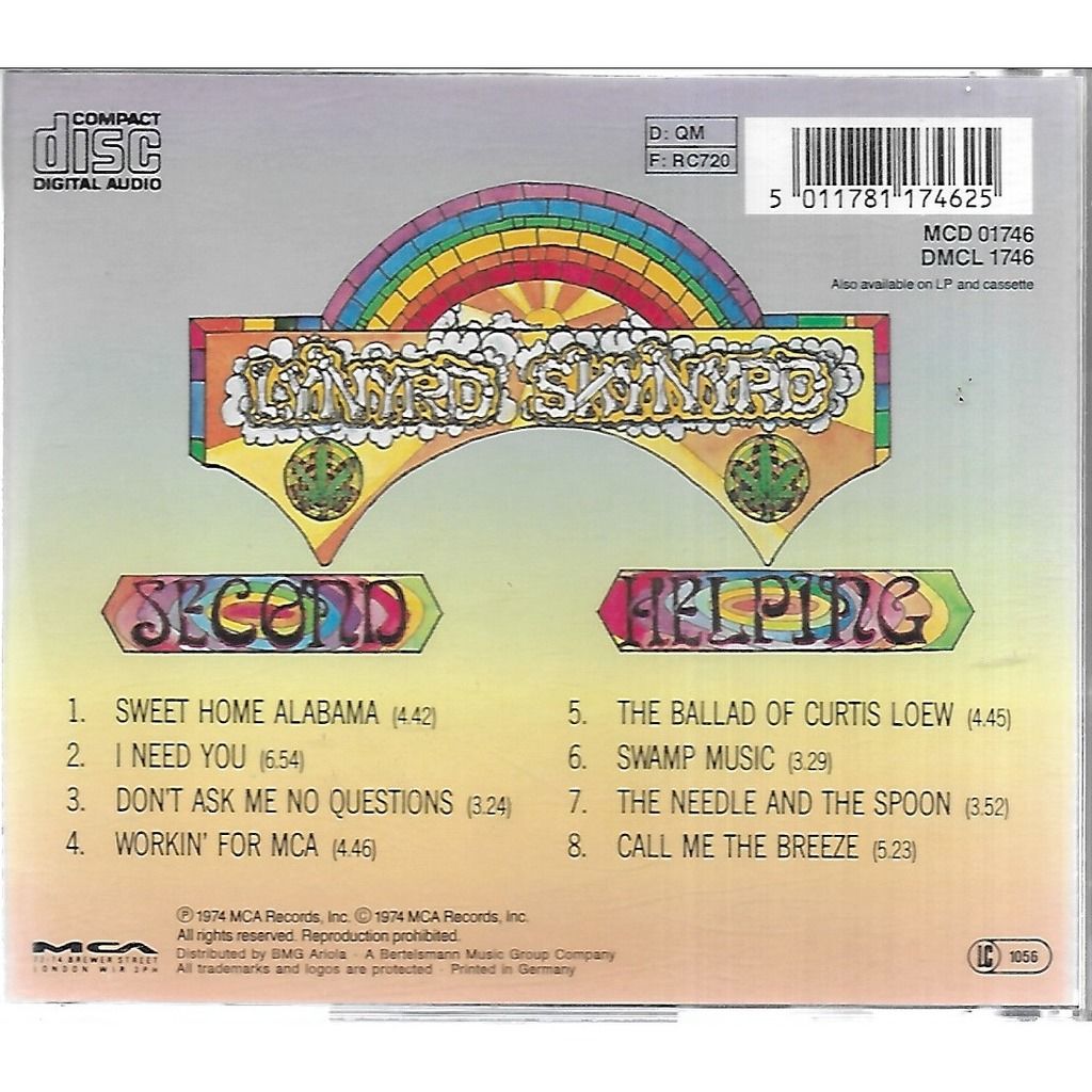 Lynyrd Skynyrd Second Helping Album Cover