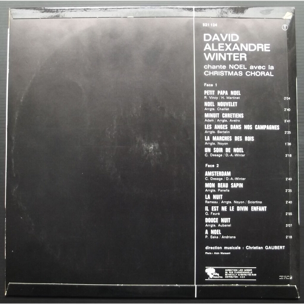 David alexandre winter chante noël de David Alexandre Winter, 33T chez ...
