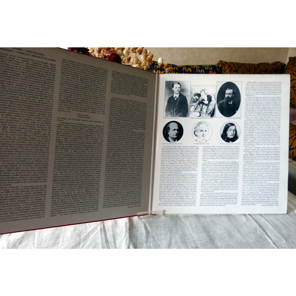 H.duparc : cinq mélodies avec orchestre / e.chausson : poème de l'amour ...