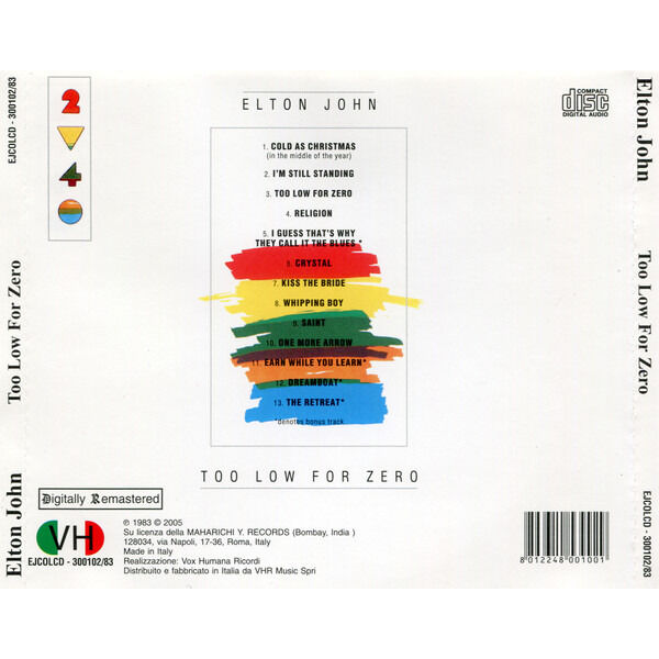 Too low for zero (incl. 3 bonuses) by Elton John, CD with kamchatka ...